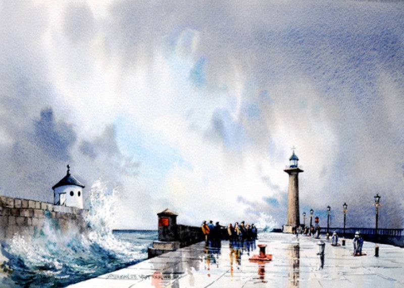 West Pier, Whitby 14x10 – John Freeman